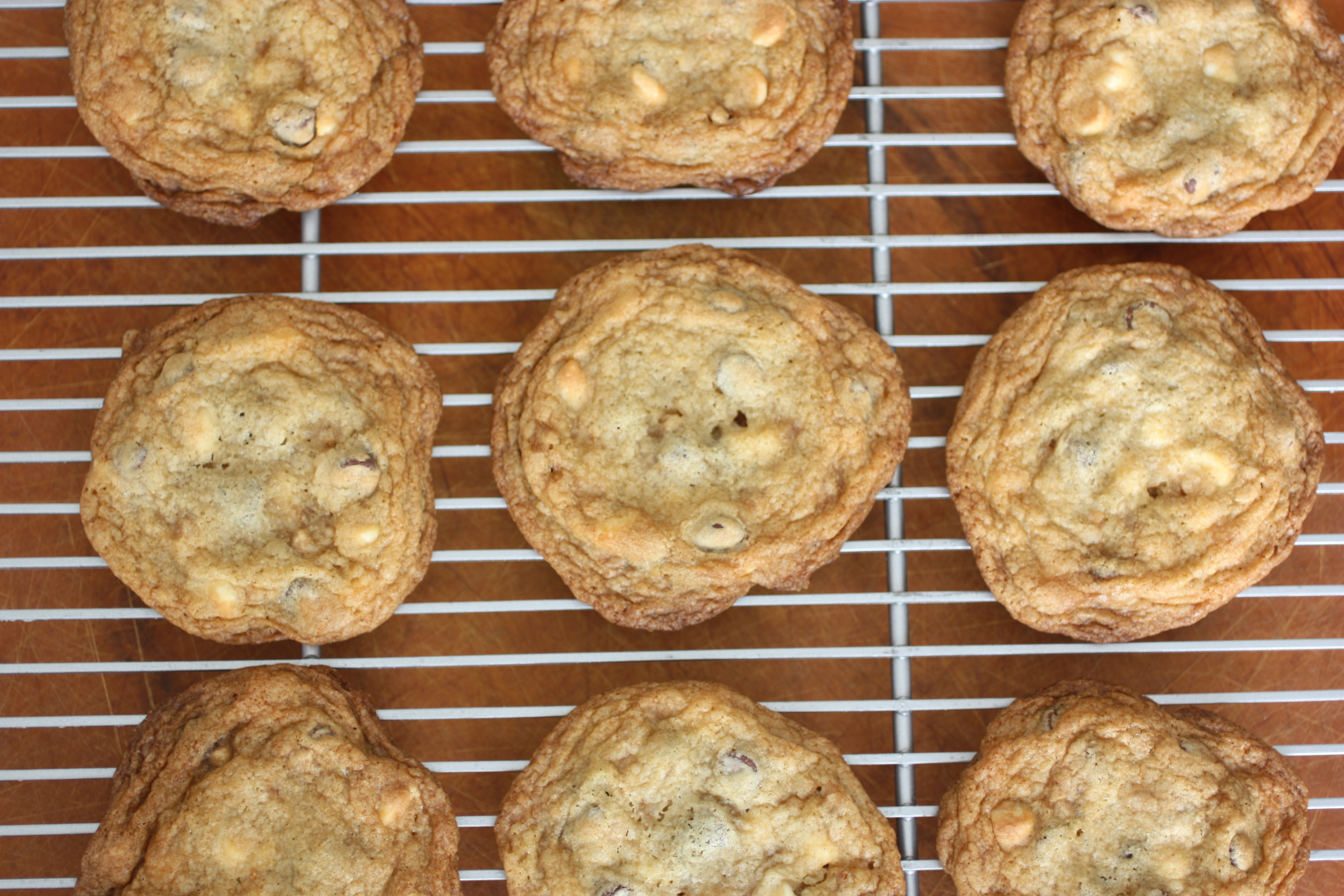 White Chocolate-, Chocolate-, and Toffee-Chip Cookies